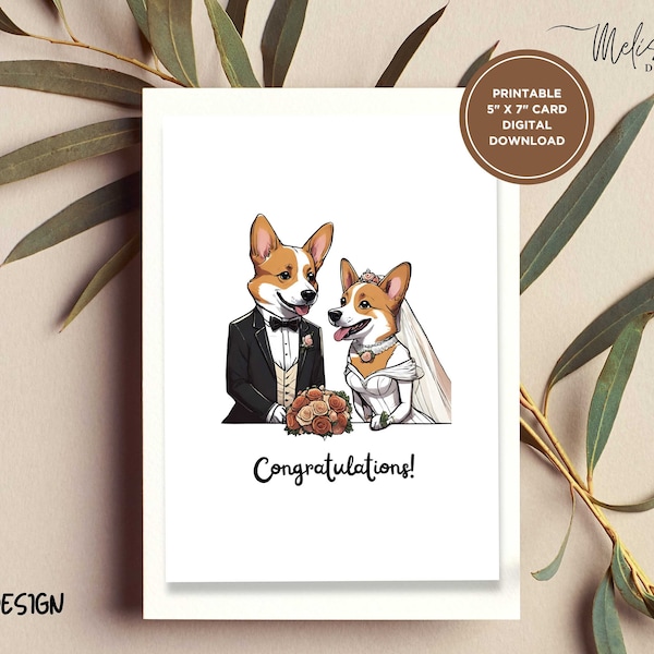Dog Wedding Card - Etsy