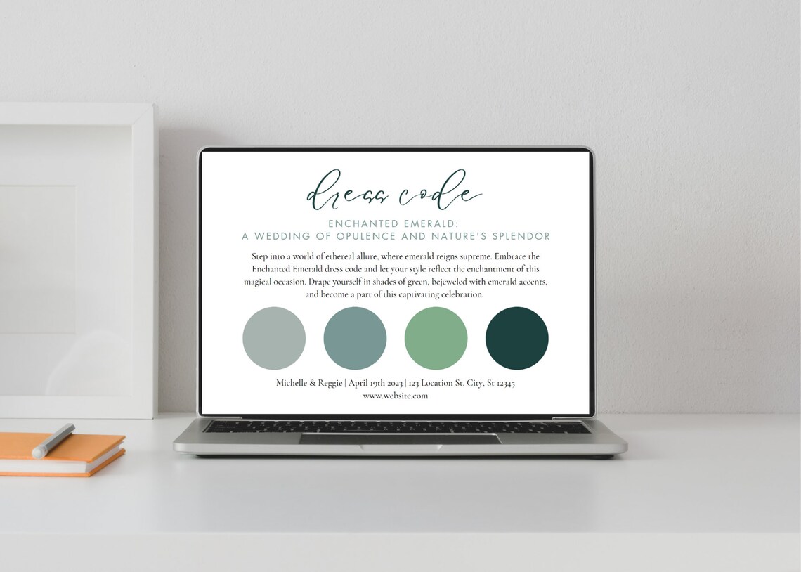 Emerald Wedding Bride Mood Board Wedding Glam Emerald Bride Attire Card ...