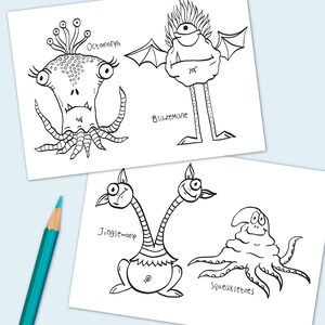 Monsters Coloring Pages for Kids, Easy Coloring Pages for Kids ...