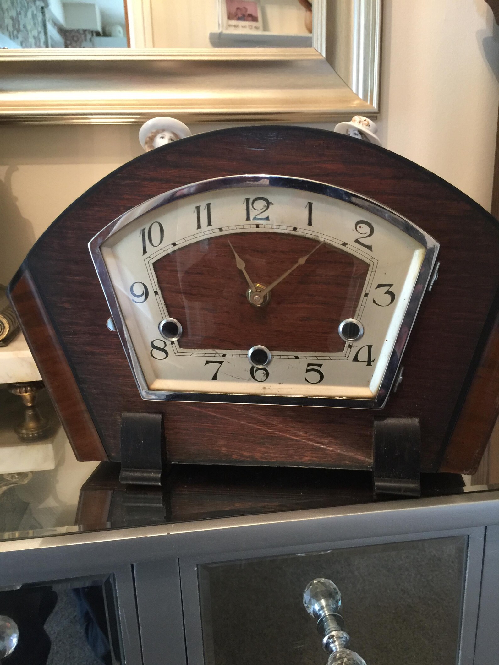 Antique Early 1900s Mantel Clock Converted to Quartz Westminster Chime ...