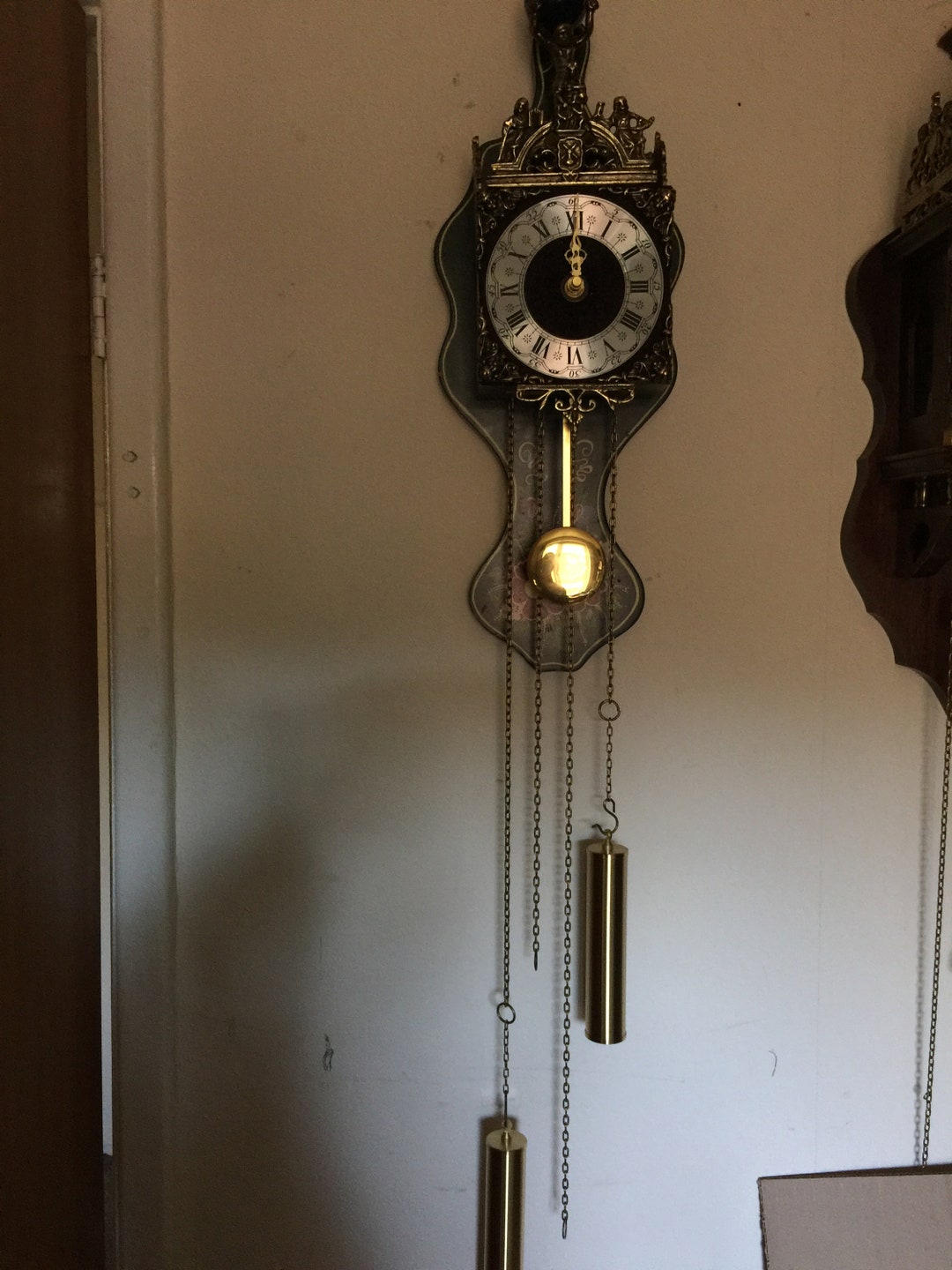 Vintage 1970s Dutch Wall Clock Converted to Non Chiming Quartz Movement ...