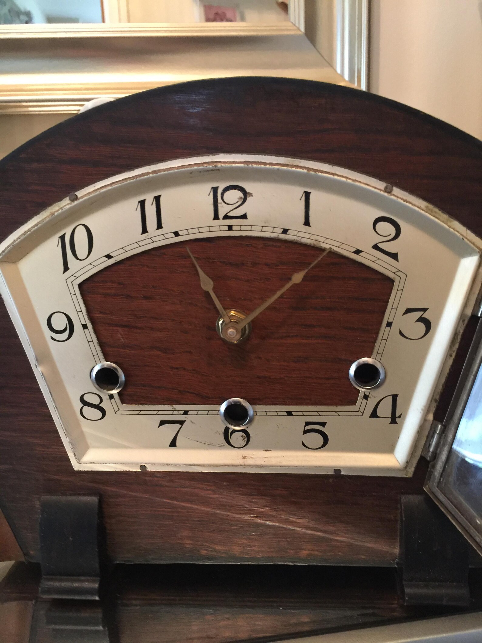 Antique Early 1900s Mantel Clock Converted to Quartz Westminster Chime ...