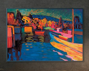 Autumn Landscape With Boats by Wassily Kandinsky - Etsy