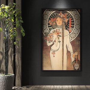 Alphonse Mucha: La Trappistine 1897. Art Nouveau Original Print on ...