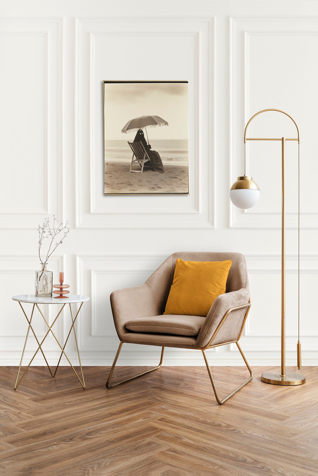 Creepy Ghost on the Beach Poster Creepy Ghost Print Dark - Etsy