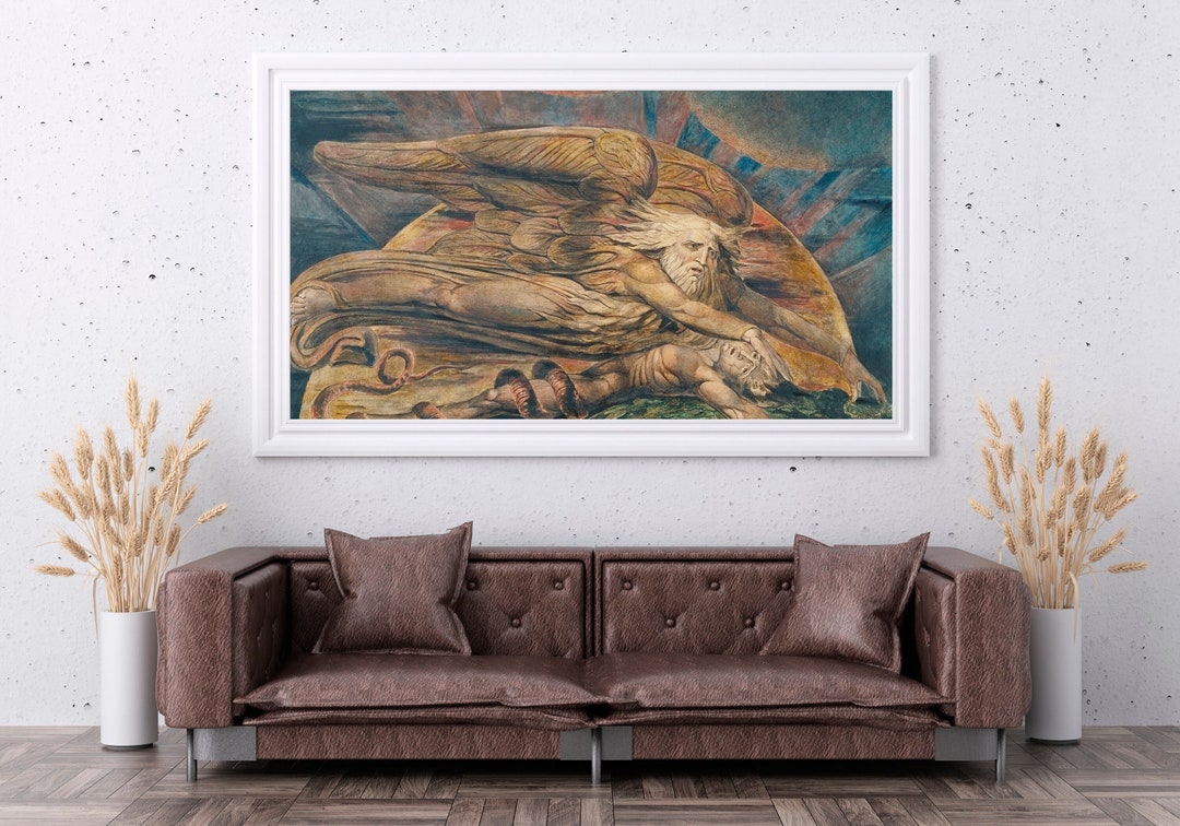 William Blake. Elohim Creating Adam. High Quality Print on - Etsy