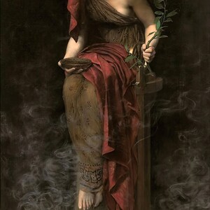 John Collier Priestess of Delphi 1891. Classic Art Print - Etsy