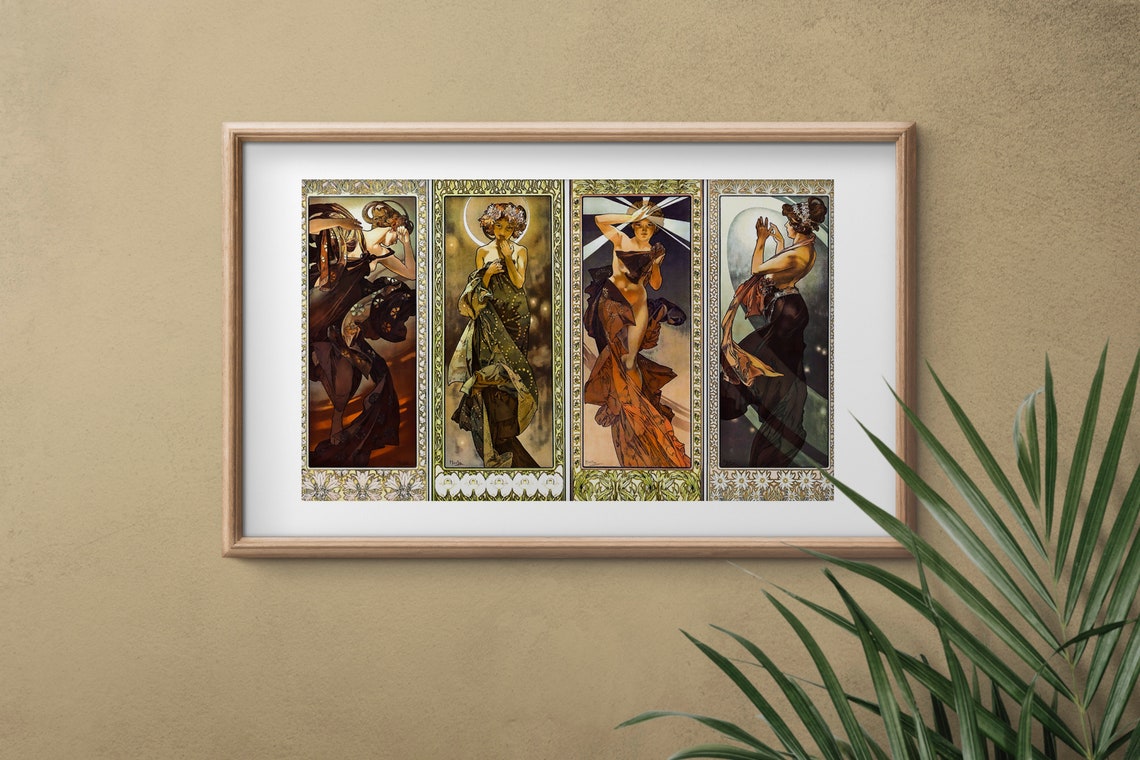 Alphonse Mucha: Moon and Stars 1902 Print on Canvas or - Etsy