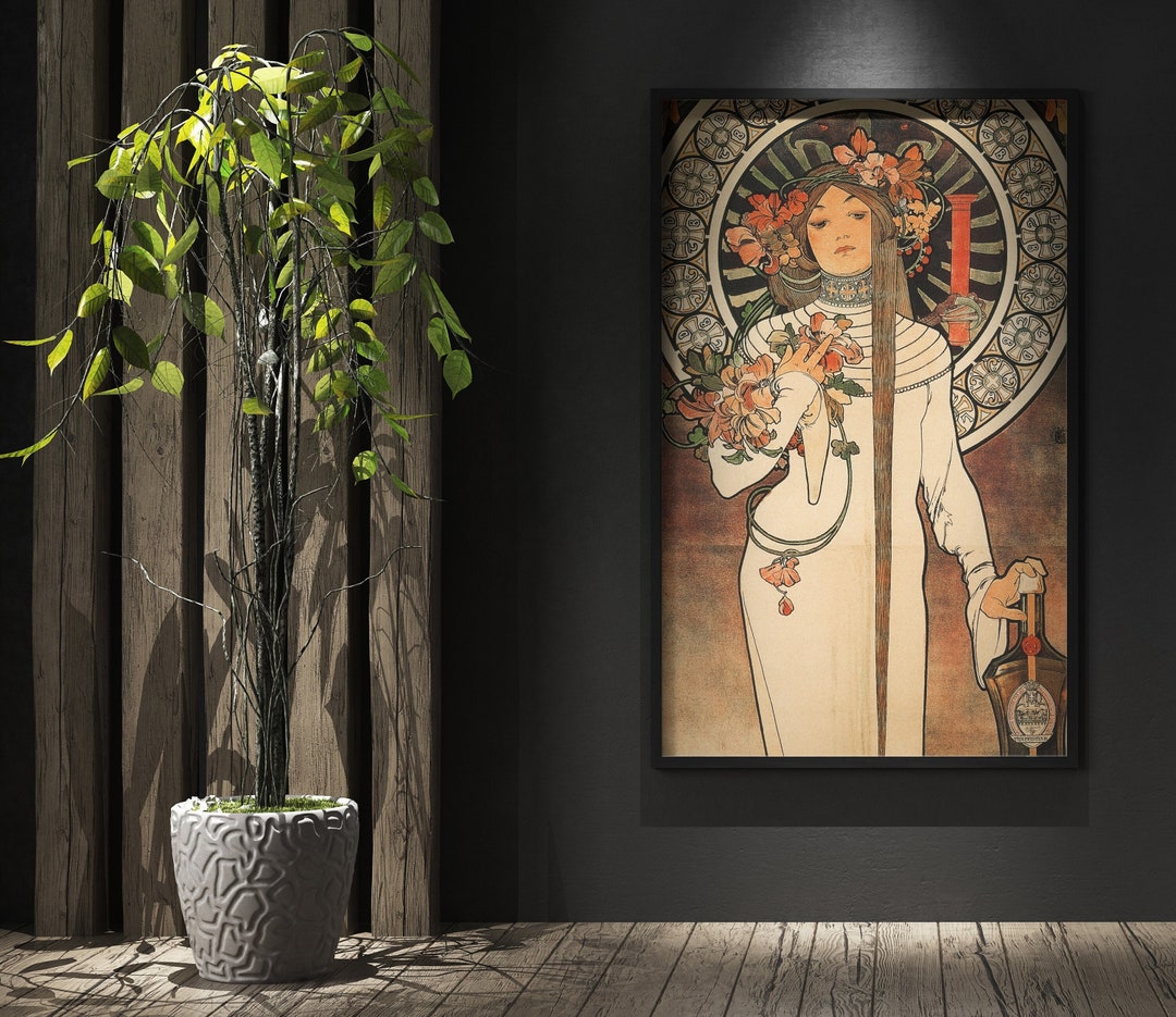 Alphonse Mucha: La Trappistine 1897. Art Nouveau Original Print on ...