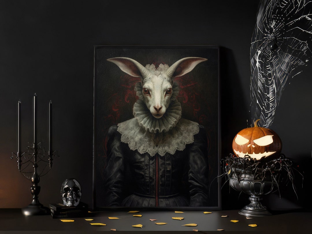 Victorian Sheep Art Gothic Sheep Vintage Poster Creepy - Etsy