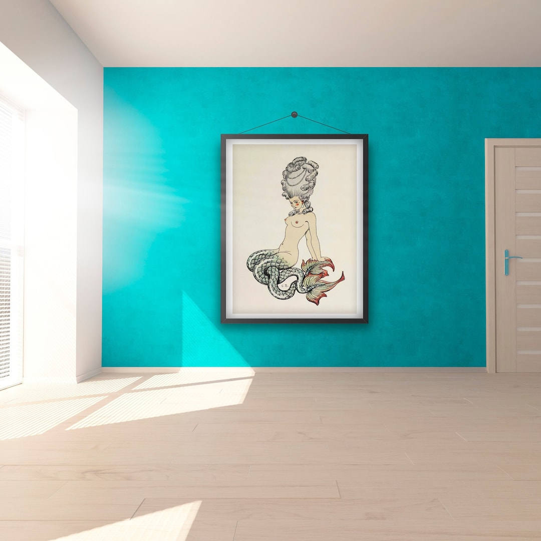 George Barbier Mermaid. Art Deco Poster. Modern. Print on - Etsy