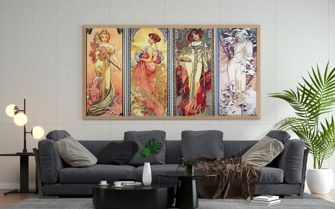 Alphonse Mucha Les Saisons. High Quality Print on Canvas - Etsy Australia