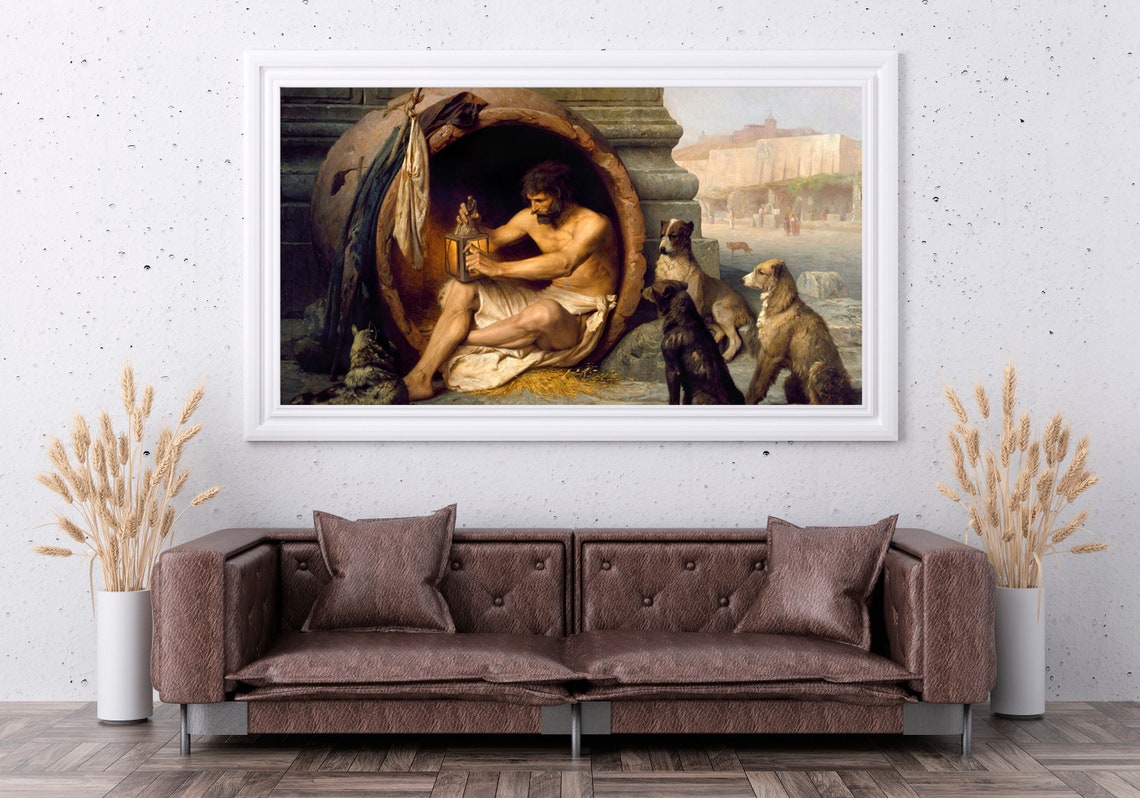 Jean Leon Gerome Diogenes 1860 Reproduction Of Classic Etsy
