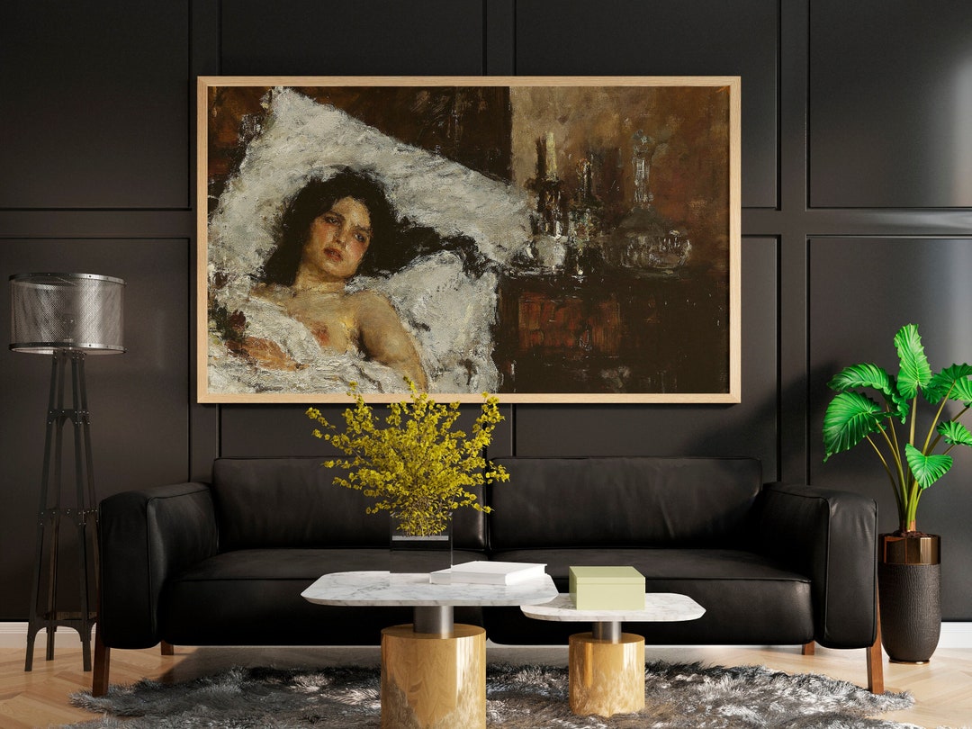 Antonio Mancini. Resting. 1887. Painting on Canvas Bedroom - Etsy