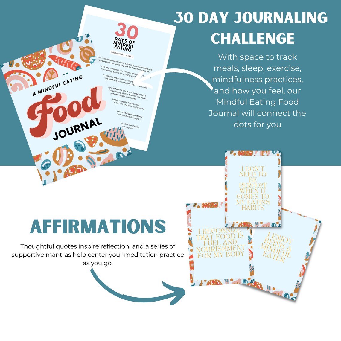 Mindful Eating Workbook Printable | Intuitive Eating Journal | Food ...