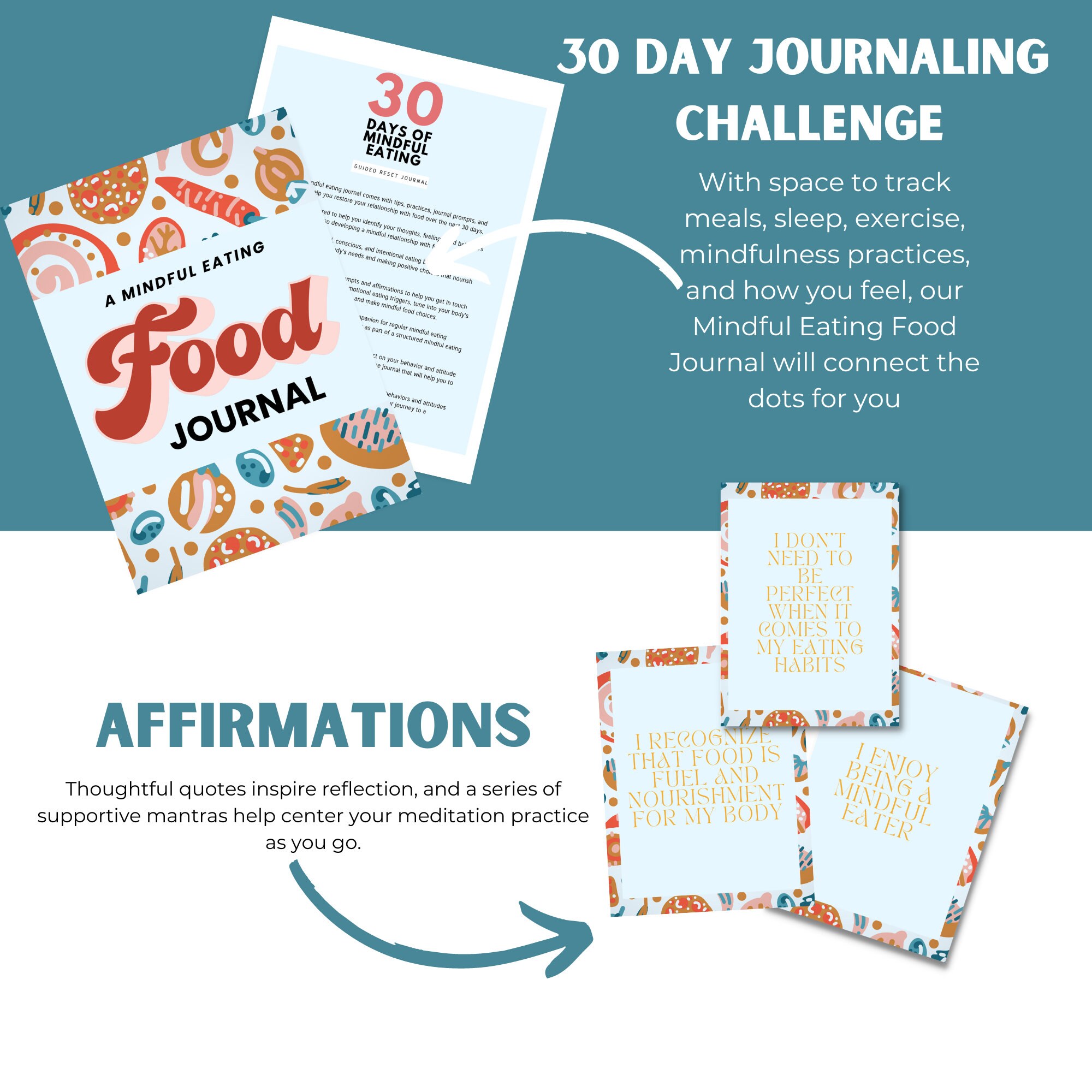 Mindful Eating Workbook Printable | Intuitive Eating Journal | Food ...