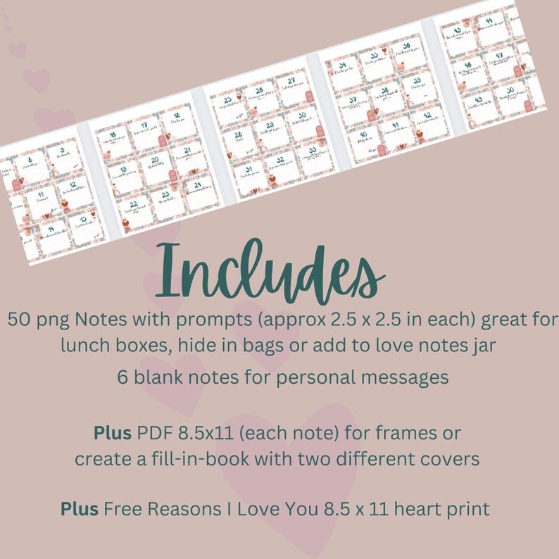 Reasons Why I Love You Mom - Printable Love Notes With Prompts to ...