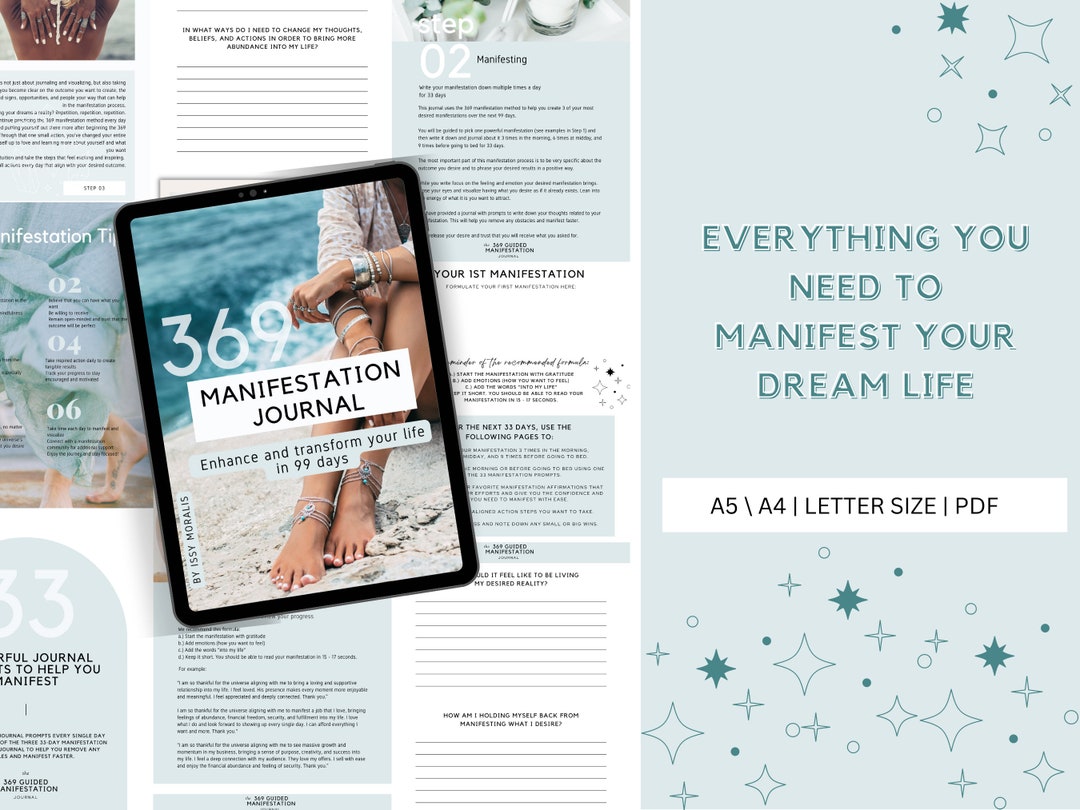 Manifestation Journal Printable | Gratitude Journal With Prompts ...