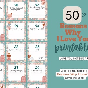 Reasons Why I Love You Mom - Printable Love Notes With Prompts to ...