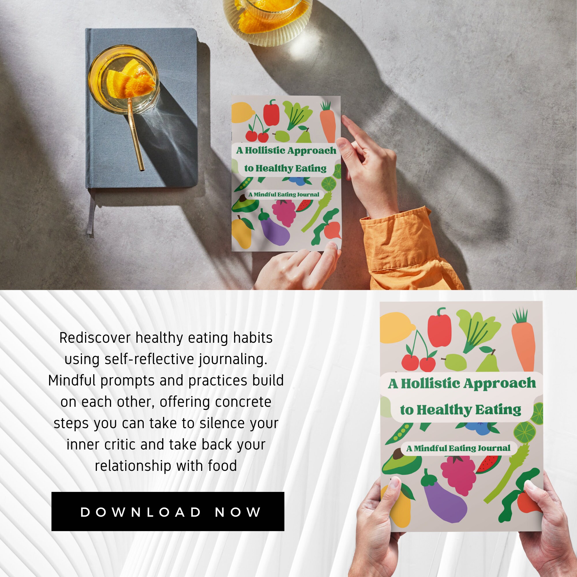 Mindful Eating Workbook Printable | Intuitive Eating Journal | Food ...