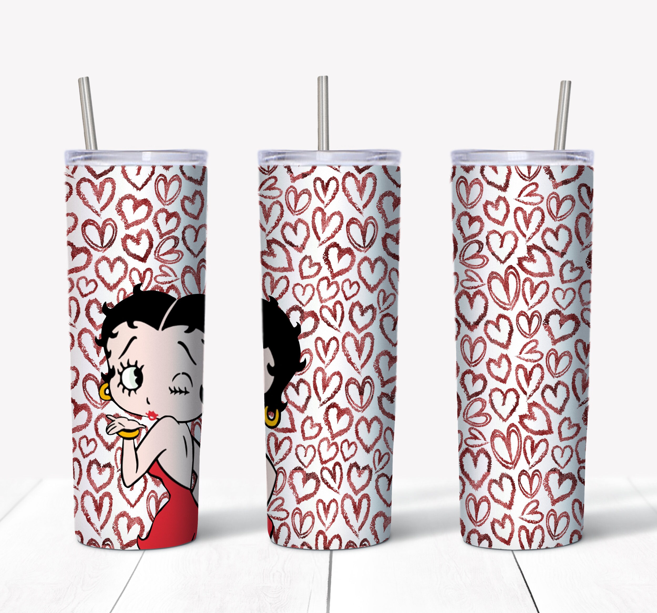 Betty Boop Tumbler Wrap Bundle 13 Designs 20 Oz Skinny Tumbler