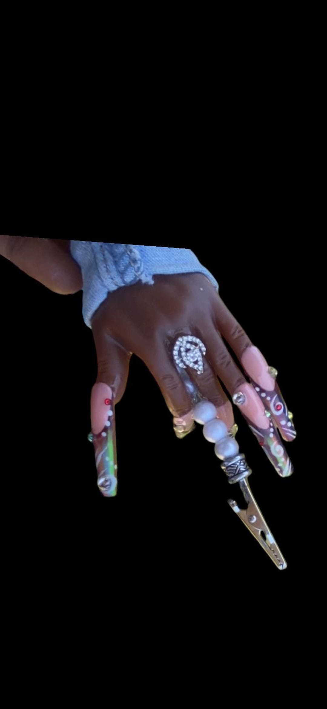 Mini Hand/ Keychain/ Card Clip/ Nail Art - Etsy