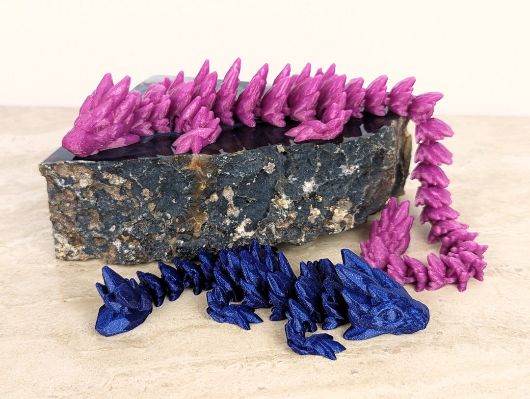 Articulated Gemstone Dragon, Sensory Fidget Toy, Decoration, 3D Printed ...