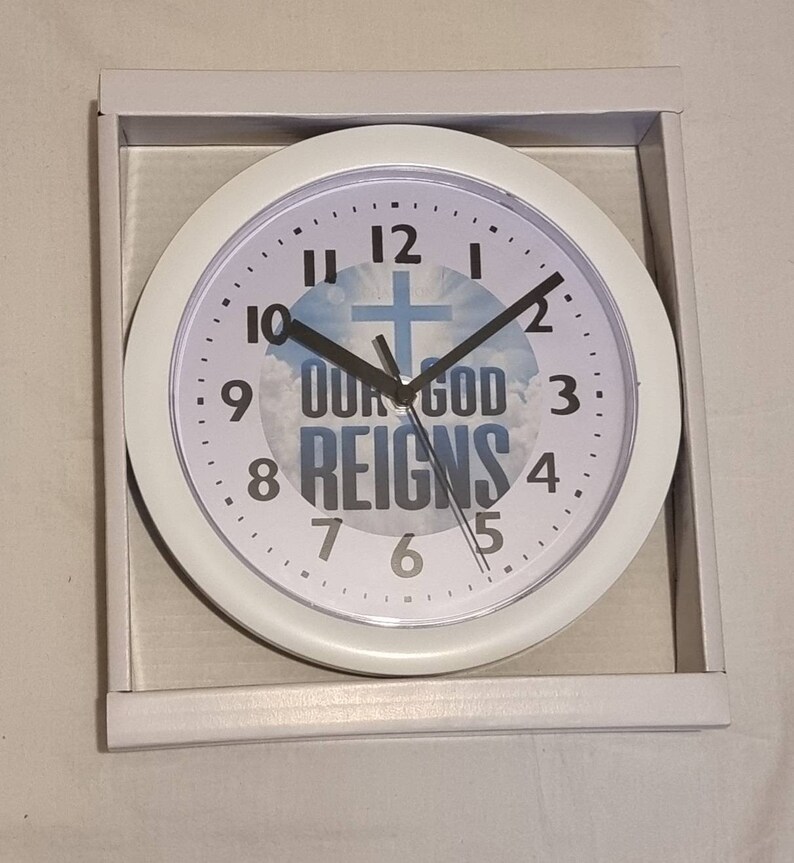 JESUS Kitchen Christian Wall Clock White With Bible Verse - Etsy