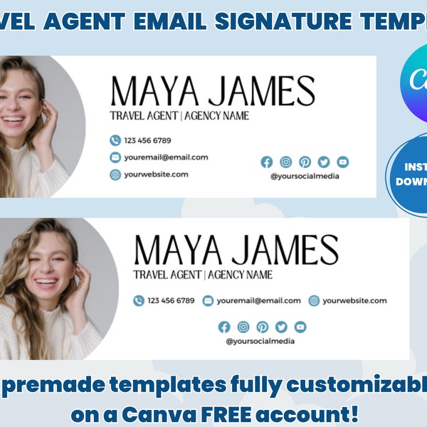 Travel Agent Email Signature - Etsy
