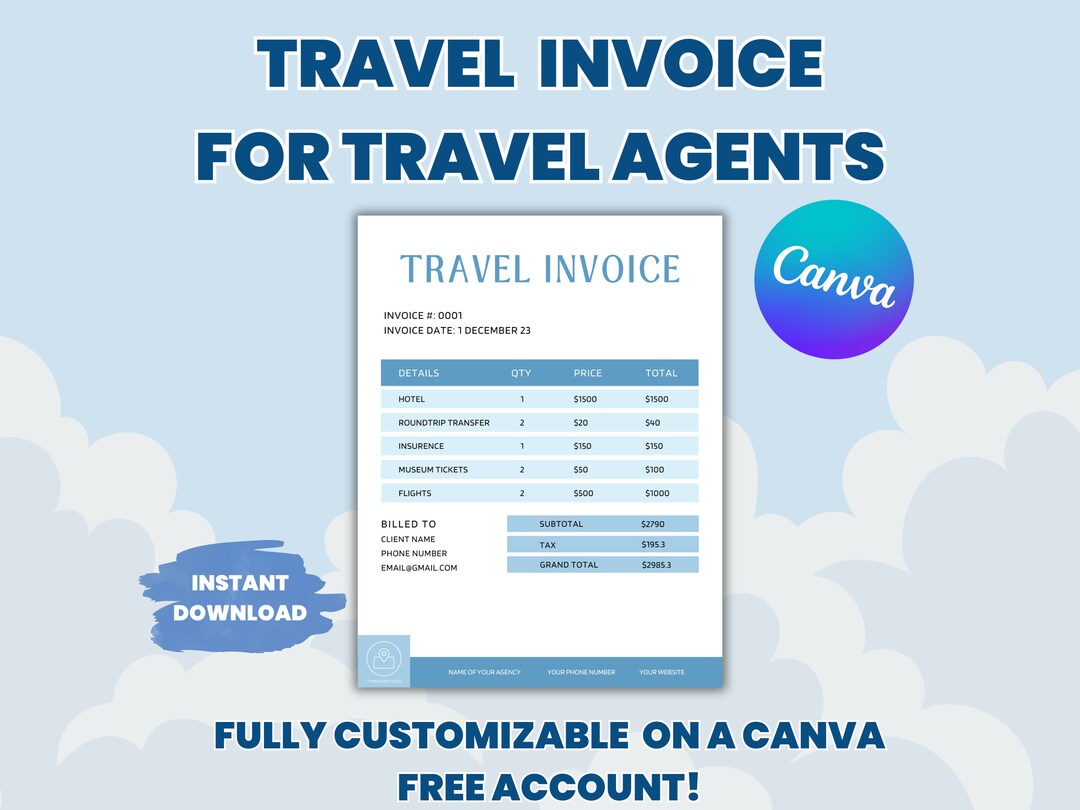 Travel Agent Forms, Canva Travel Agent Templates Business Form, Travel ...
