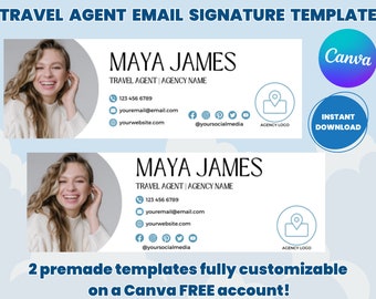 Travel Agent Email Signature Template, Minimalist Business Email ...