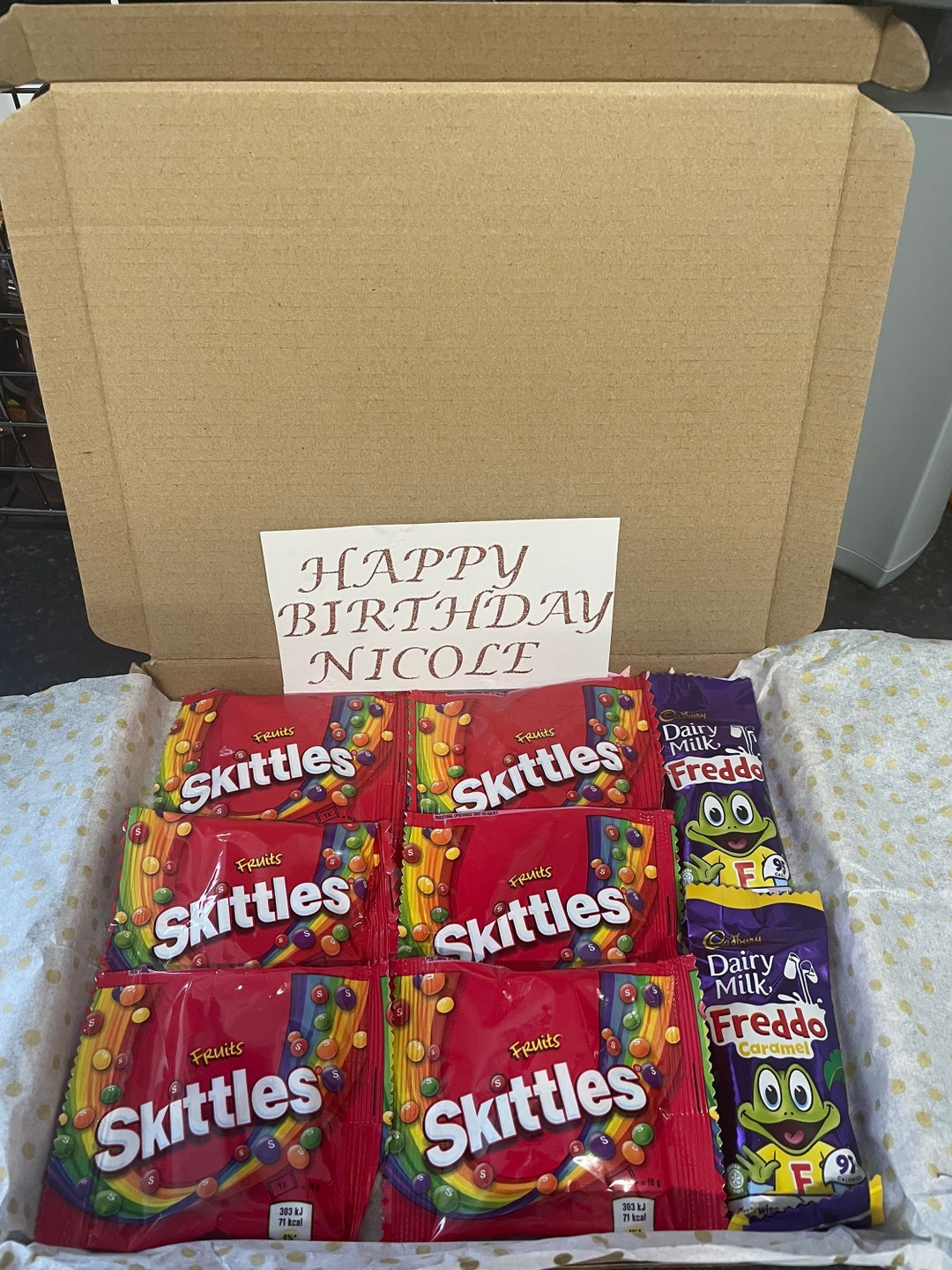 Treat Gift Box With Personalised Message - Etsy