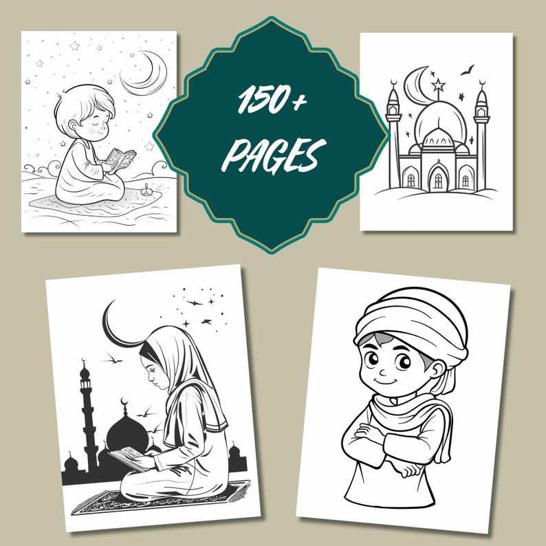 Islamic Coloring Pages for Kids, Islamic Storybook, Muslim Coloring ...