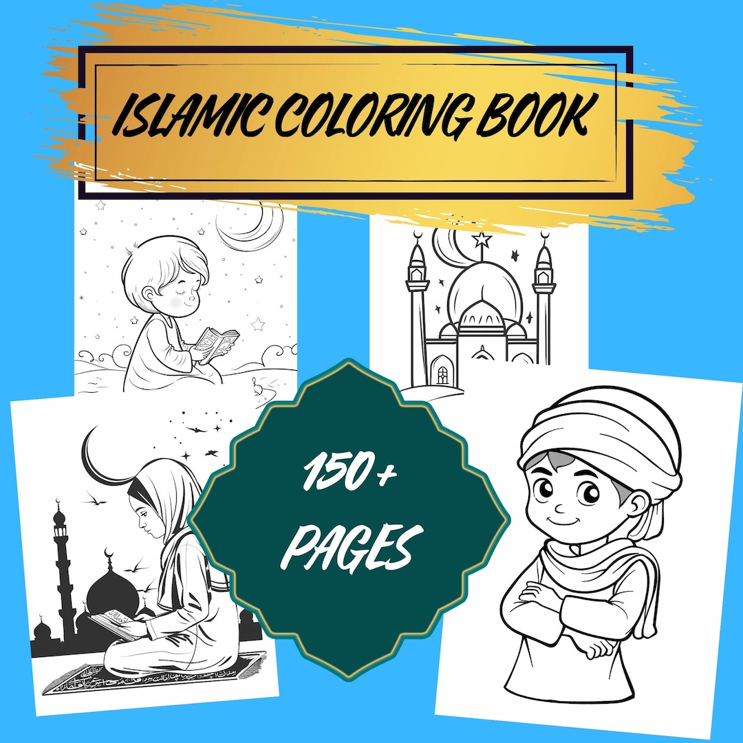 Islamic Coloring Sheets for Kids, Islamic Storybook, Islamic Coloring ...