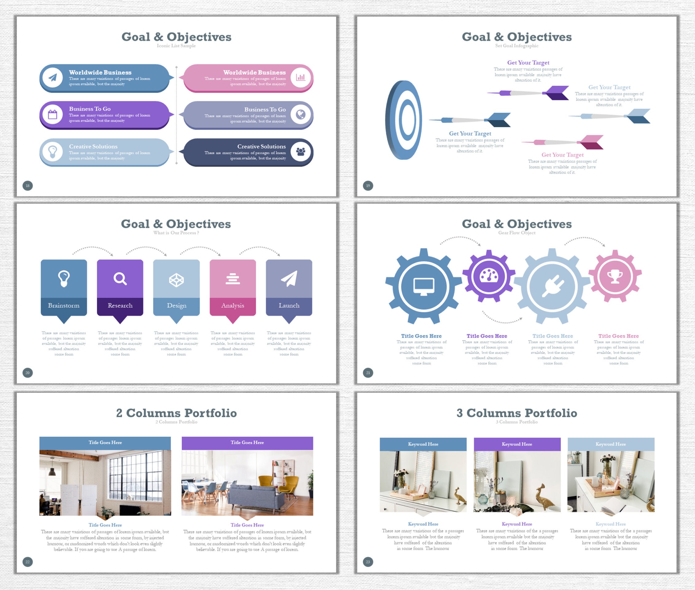 Minimal Modern Powerpoint Presentation Template Blue Clean - Etsy