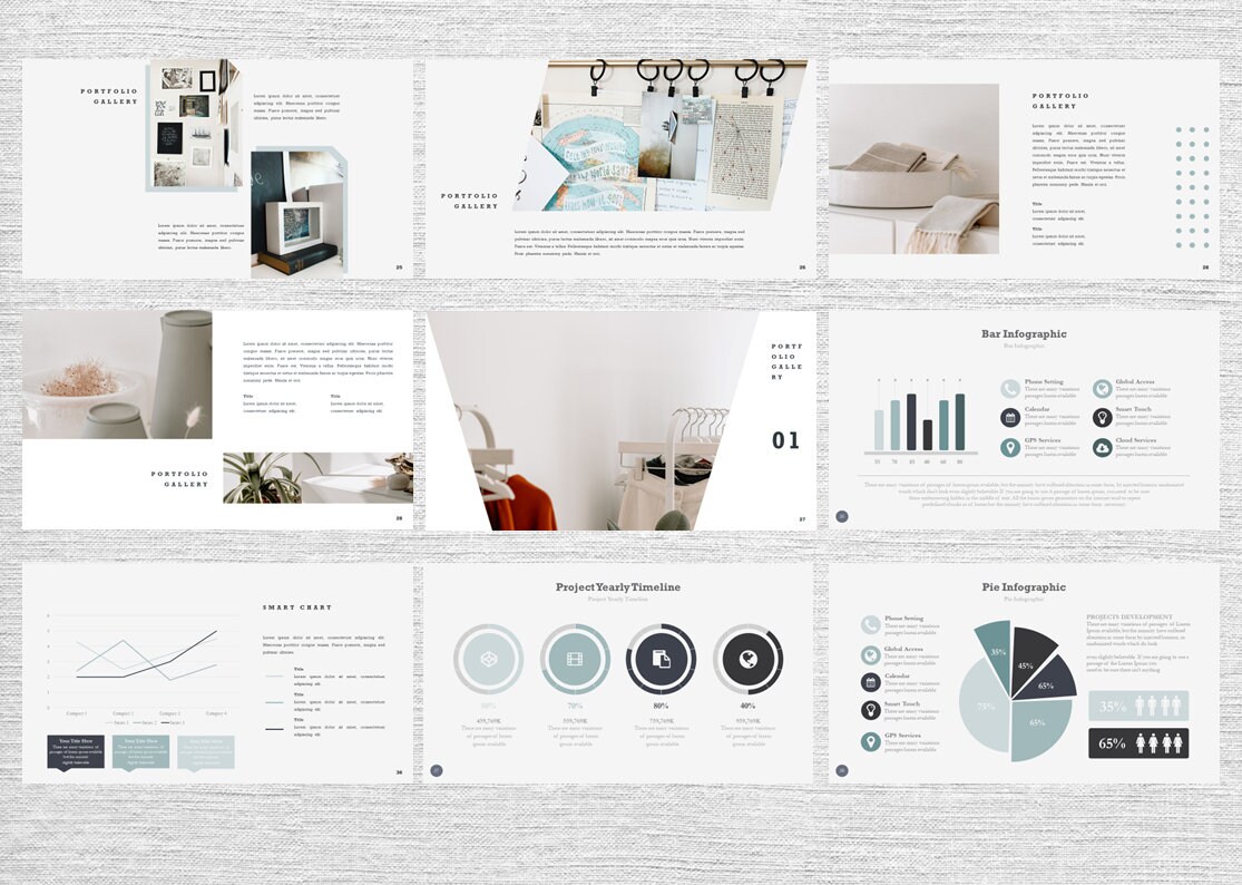 Modern Simple Powerpoint Slides Presentation Template - Etsy Australia