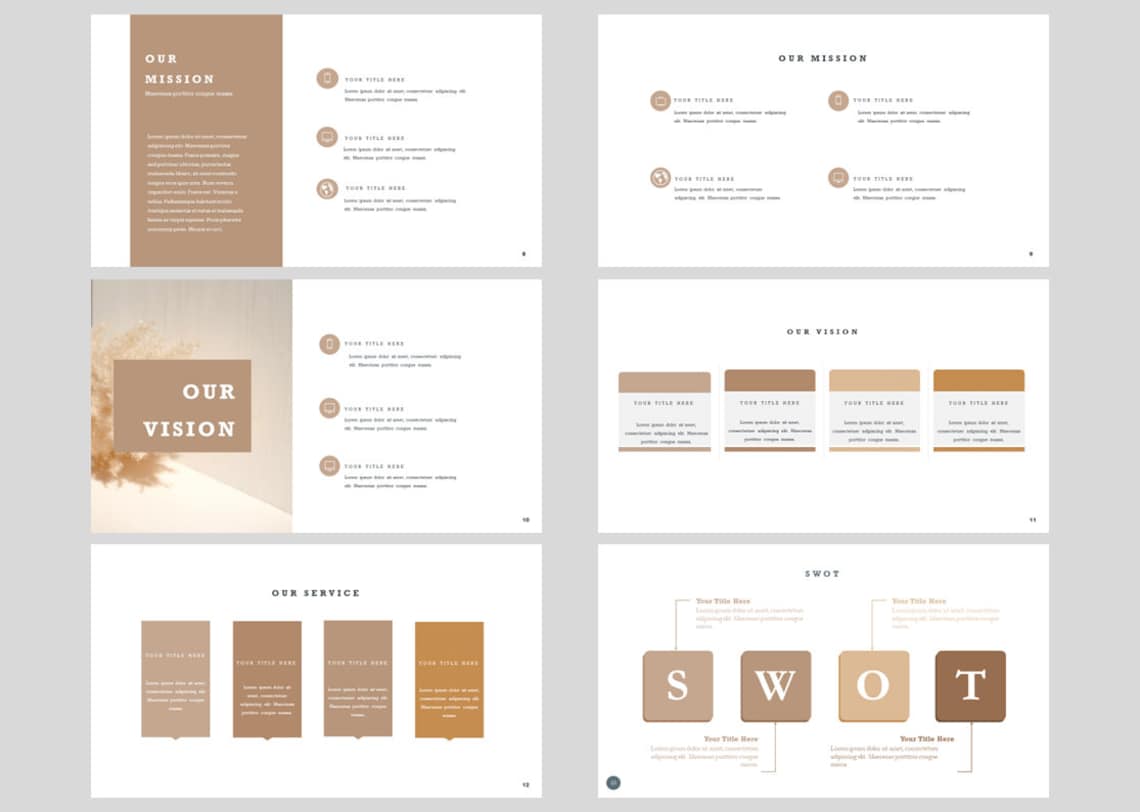 Minimal Template Powerpoint Presentation Template Beige Presentation ...