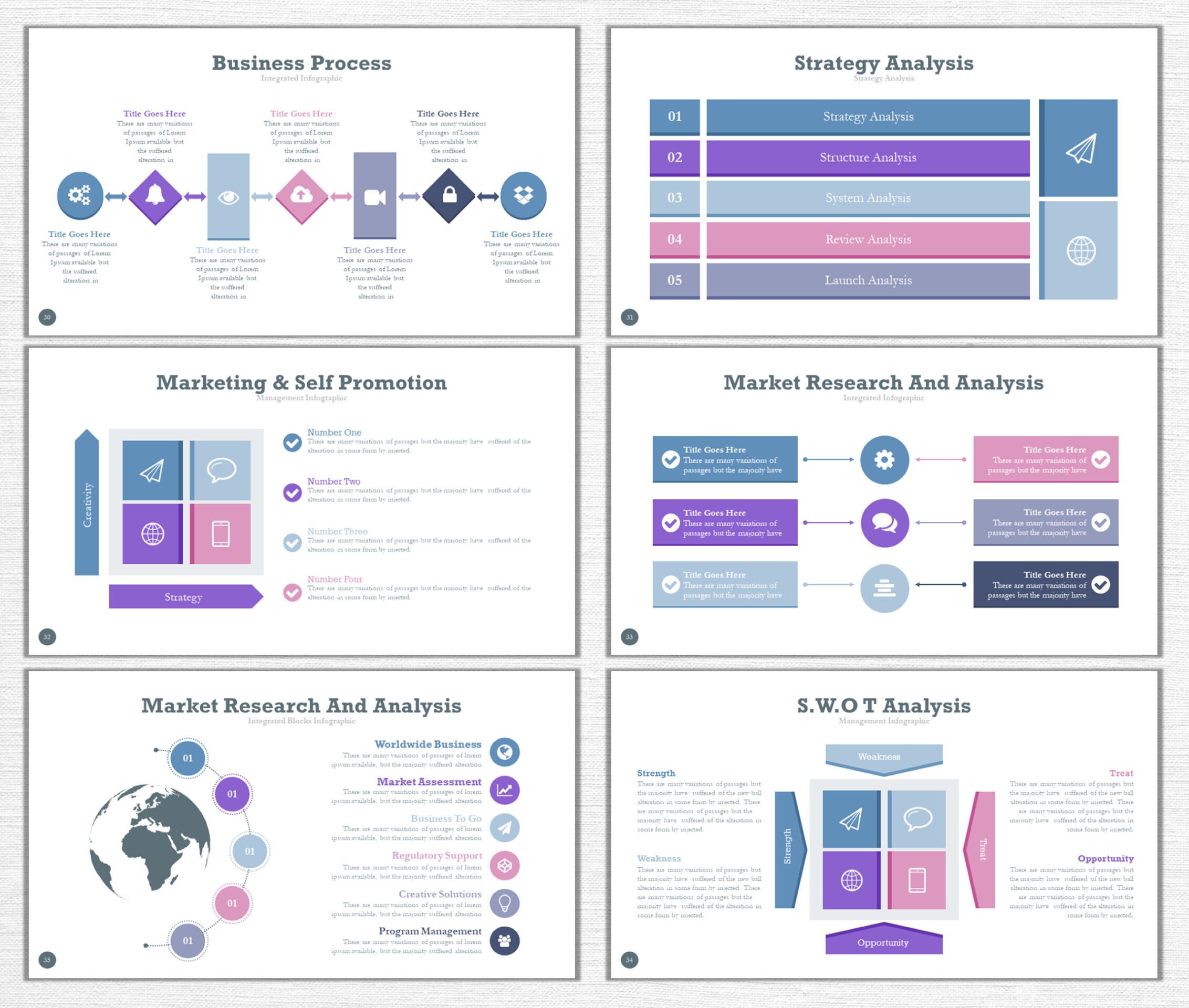 Minimal Modern Powerpoint Presentation Template Blue Clean - Etsy