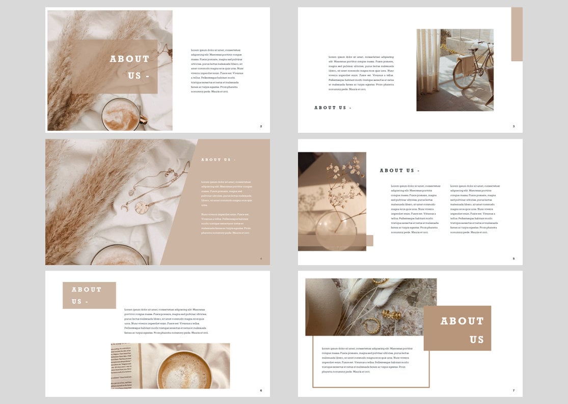 Minimal Template Powerpoint Presentation Template Beige Presentation ...