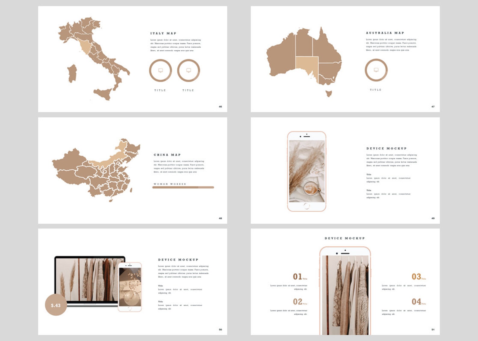 Minimal Template Powerpoint Presentation Template Beige Presentation ...