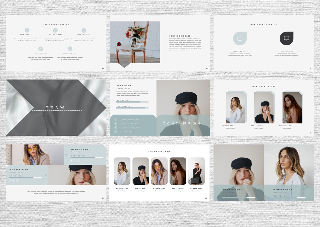 Modern Simple Powerpoint Slides Presentation Template - Etsy Australia