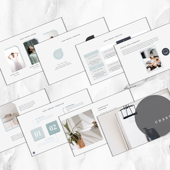 Modern Simple Powerpoint Slides Presentation Template - Etsy