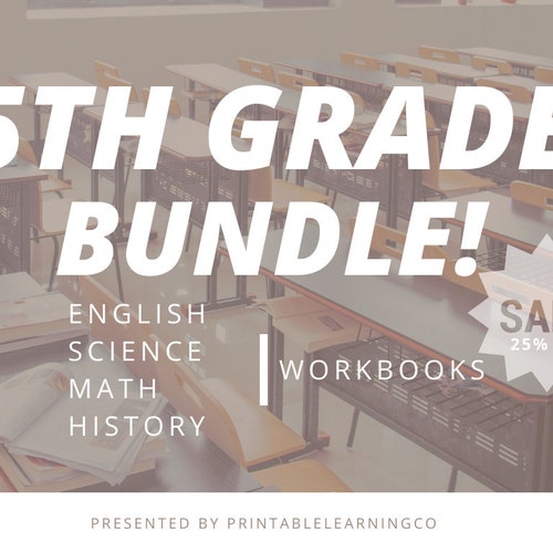5th Grade at Home Learning Activities Bundle - Etsy