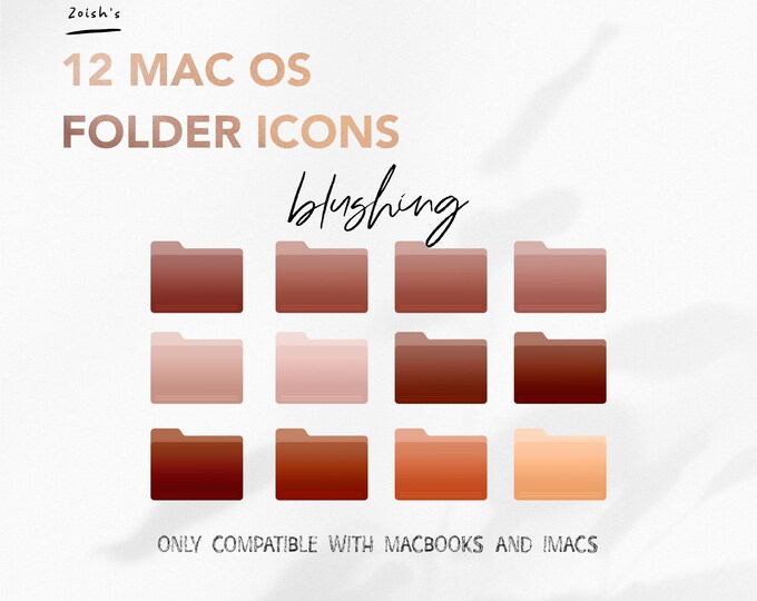 Boho Desktop Folder Icons for Mac, Desktop Folder Icons, Aesthetic ...
