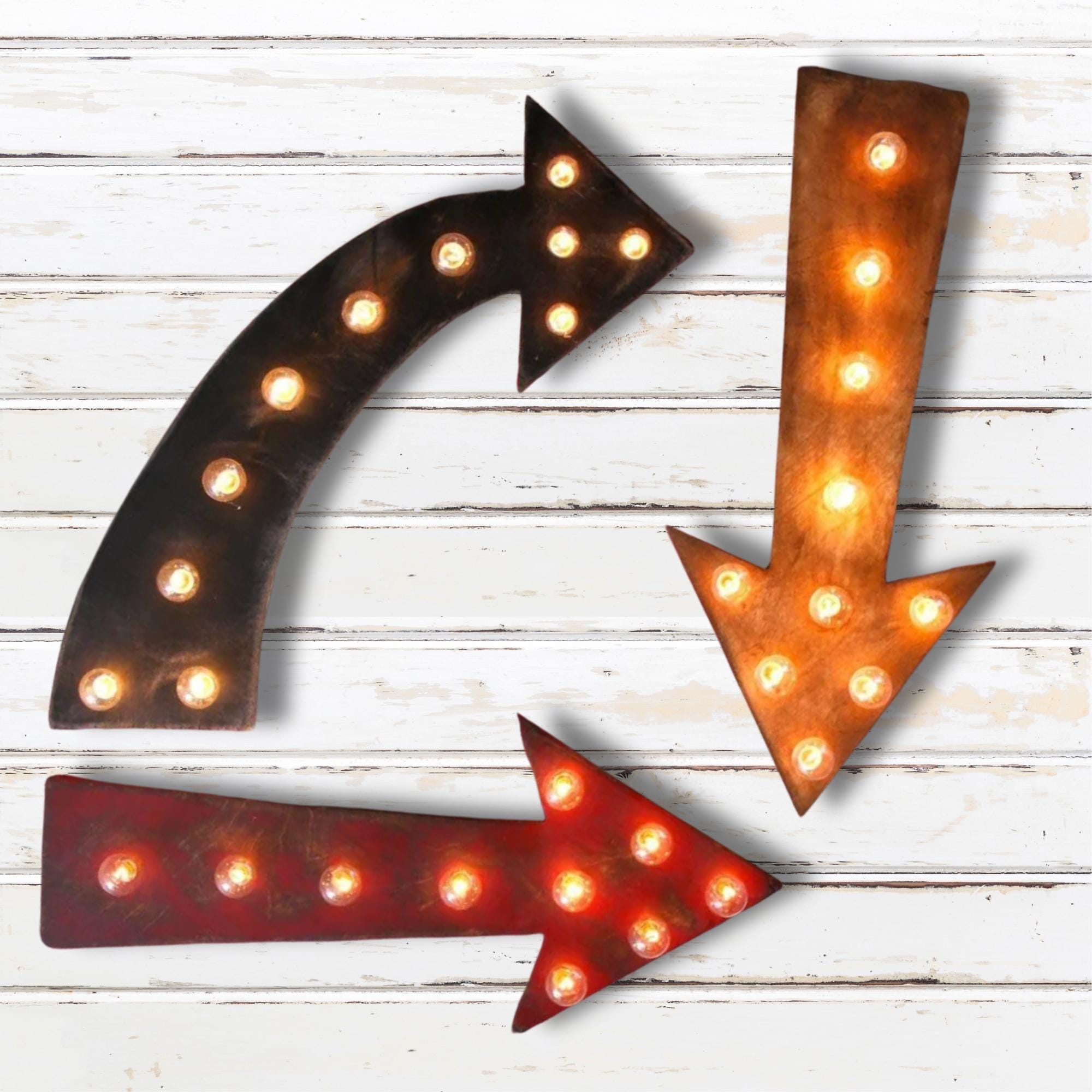 Lighted Wood Arrow Marquee Sign... Bar Business Wedding Gift Home Decor ...