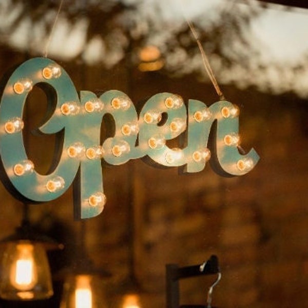 Lighted Open Sign - Etsy