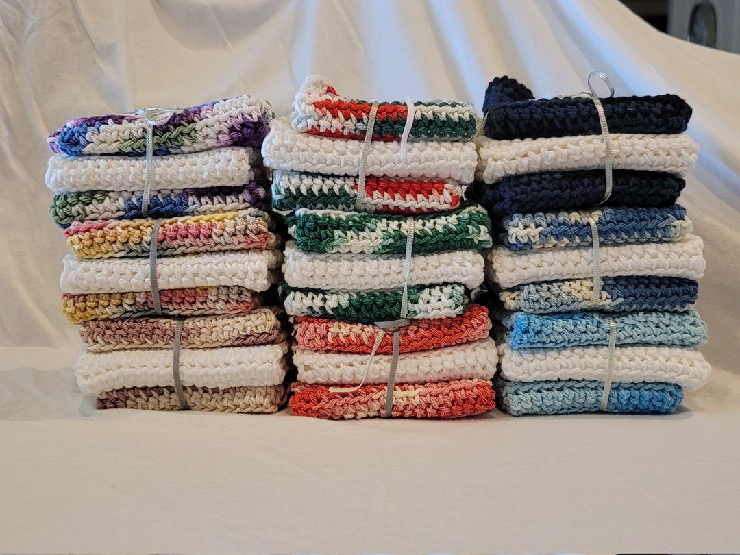 Hand Crochet Wash Cloths/ Body Cloths/ Dish Cloths - Etsy