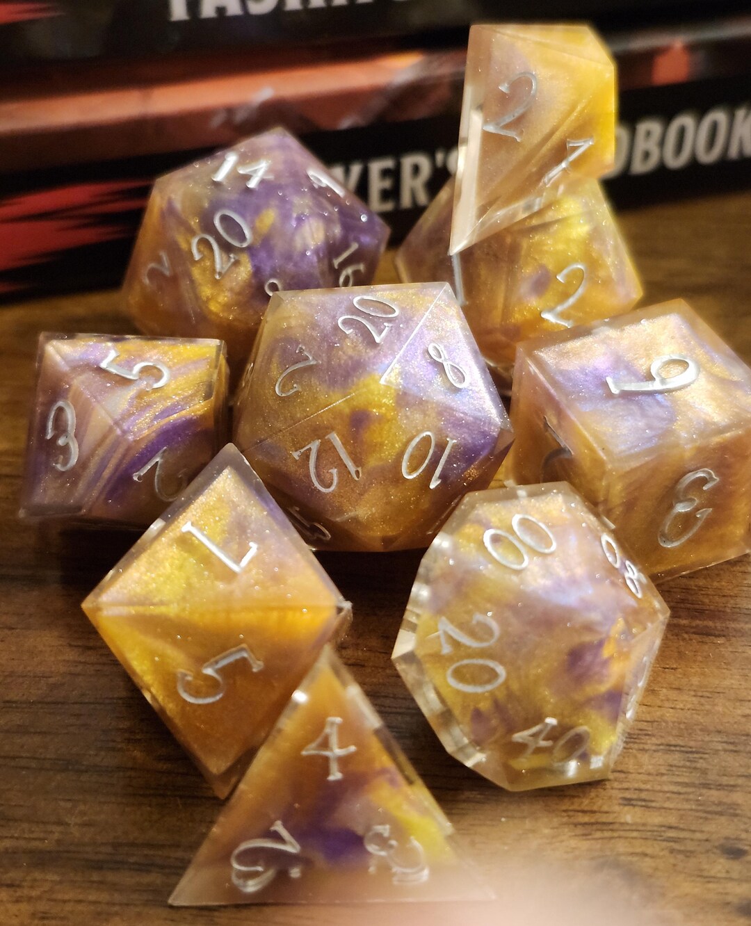 Good Night, Baldur's Gate D&D Dice Set, 9 Piece Dice Set, Polyhedral ...