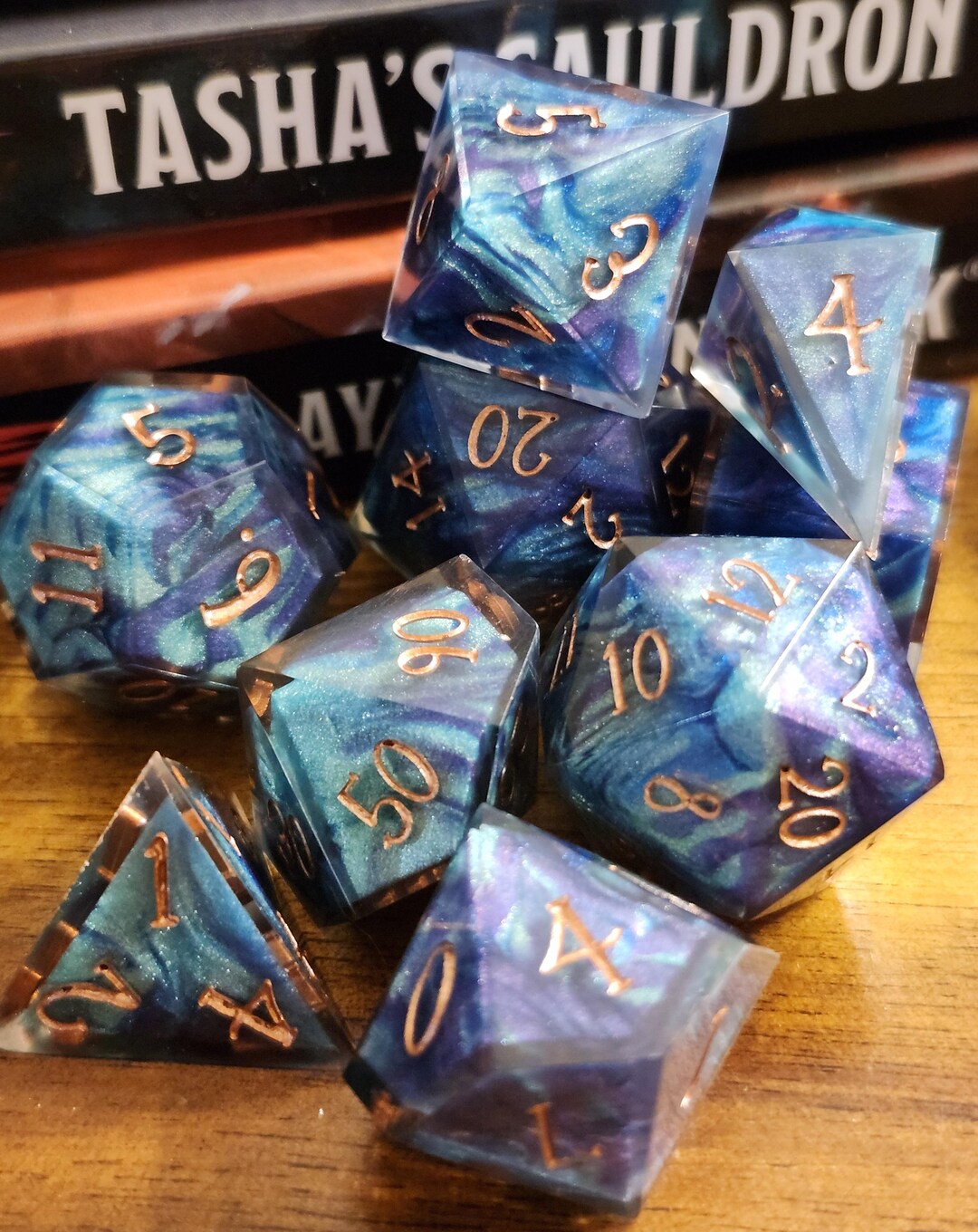 Mermaid's Song D&D Dice Set, 9 Piece Dice Set, Polyhedral Dice, Dnd ...
