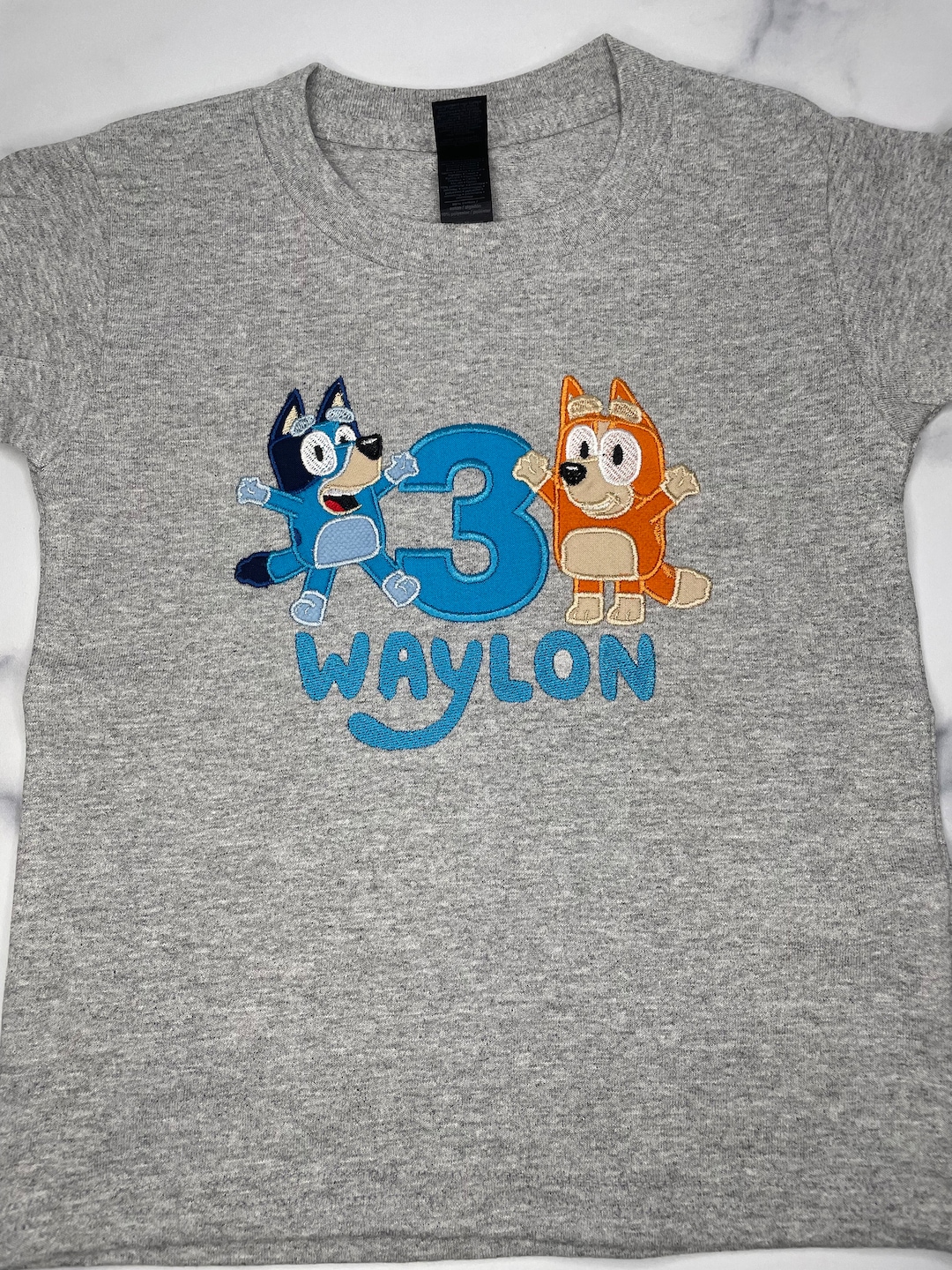 Blue and Bingo Embroidered Applique Birthday Shirts - Etsy